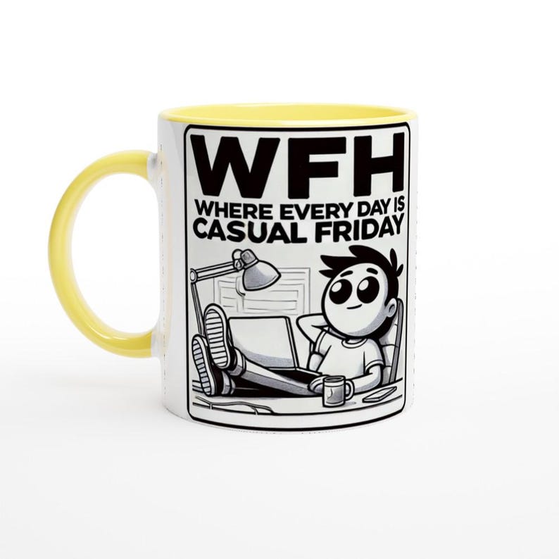 WFH Casual Friday Mug - Funny Work From Home Gift, Remote Worker Coffee ...