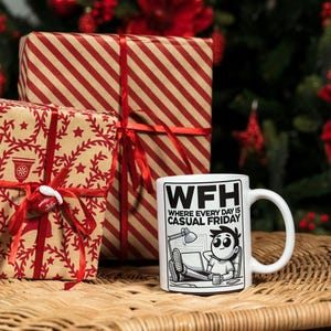 WFH Casual Friday Mug - Funny Work From Home Gift, Remote Worker Coffee ...
