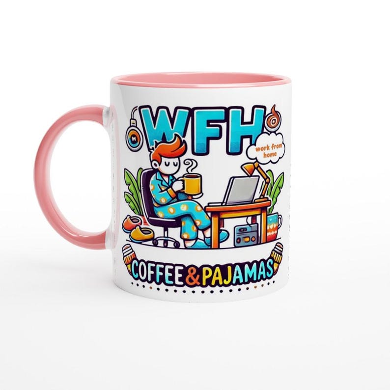 WFH Coffee and Pajamas Mug, Best Gift Ideas - Etsy