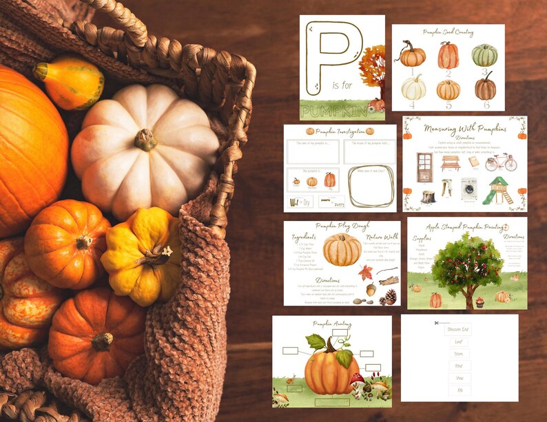 Pumpkin Unit Study Printable/ Nature-based Preschool Lesson/ Fall ...