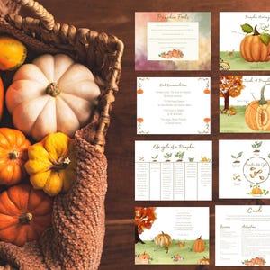 Pumpkin Unit Study Printable/ Nature-based Preschool Lesson/ Fall ...