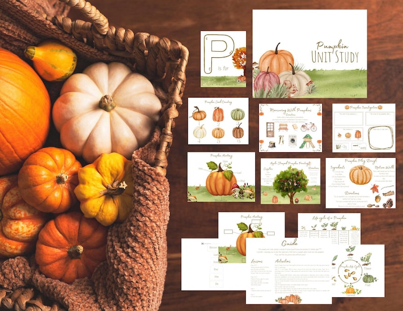 Pumpkin Unit Study Printable/ Nature-based Preschool Lesson/ Fall ...