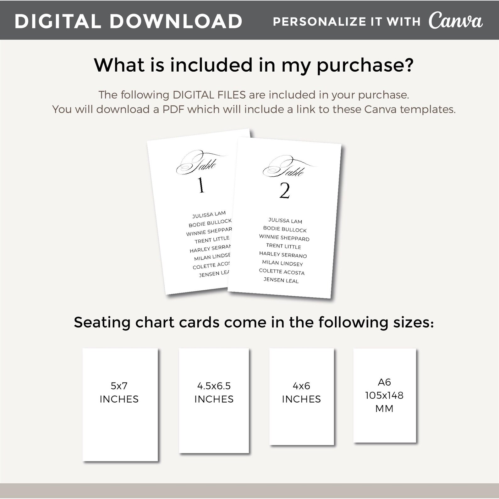 Wedding Table Numbers Seating Chart, Wedding Seating Chart Card ...