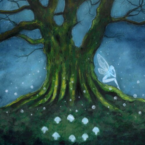Print Fairy Tree Willow the Wisp Fantasy Faery Art | Etsy