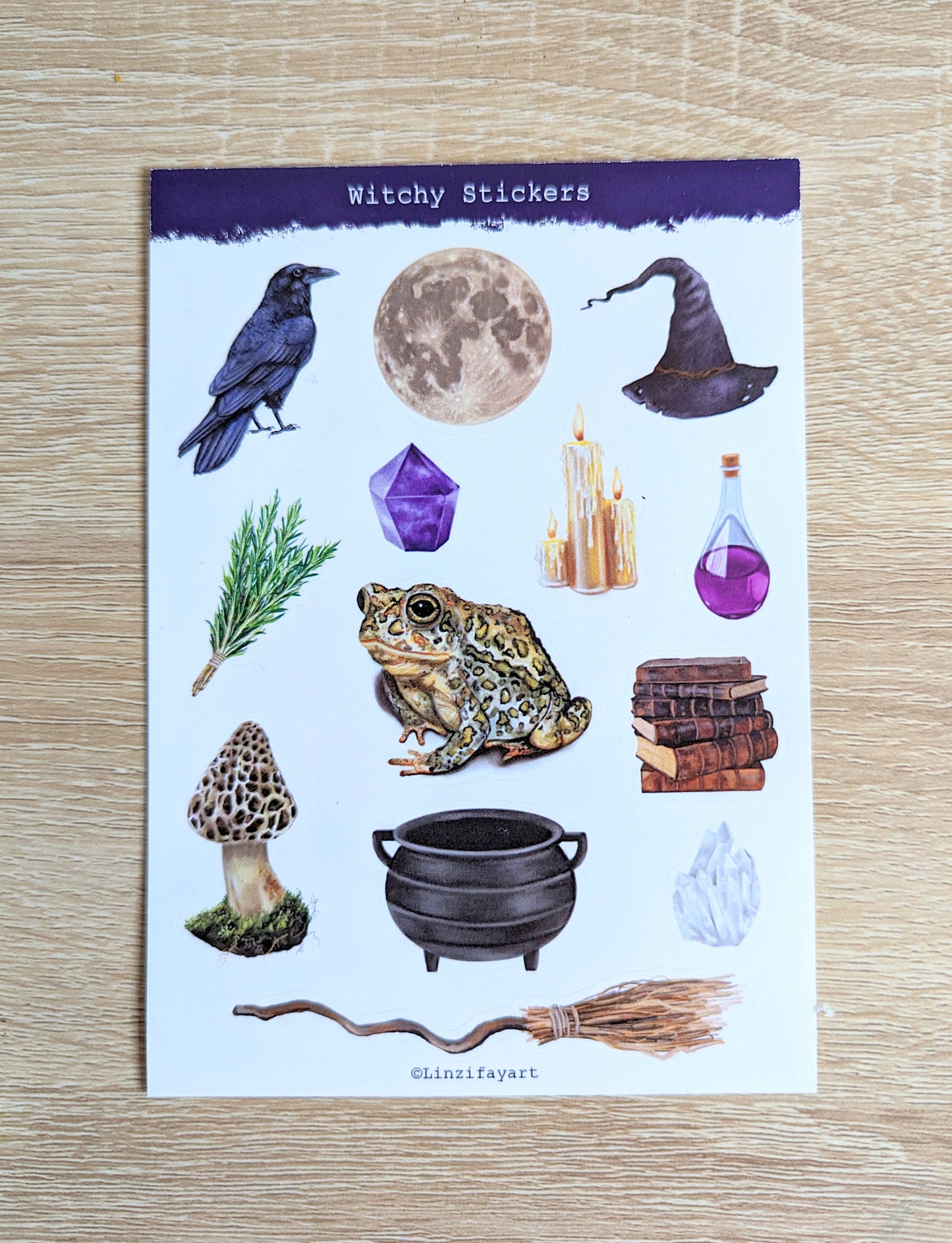 Witchy Sticker Sheet, Waterproof, Vinyl, Halloween, Witch, Planner ...