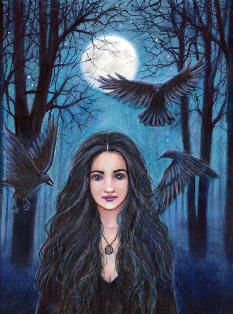 Print - the Morrighan, Goddess, Fantasy, Pagan Art, Wicca, Spiritual ...