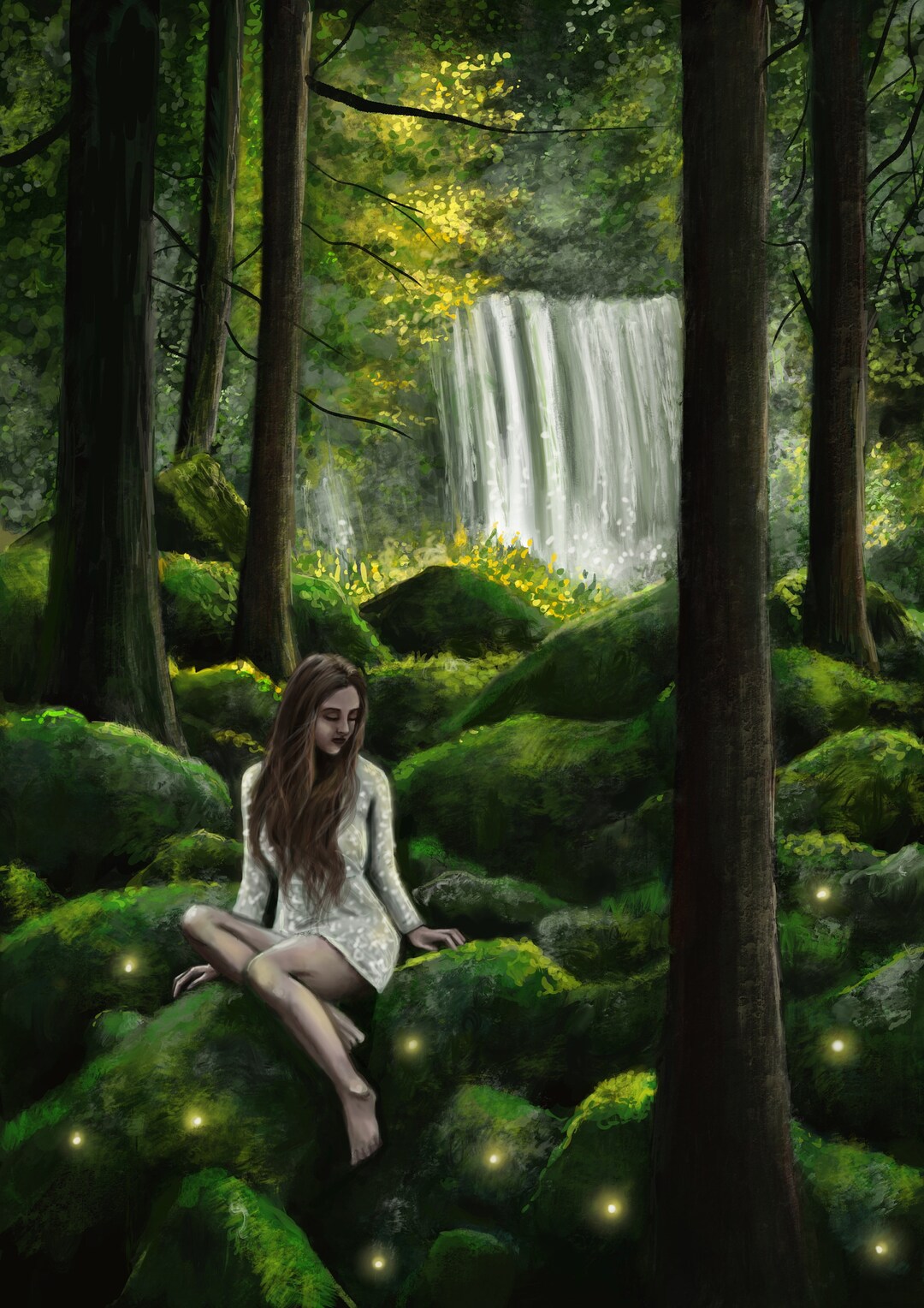 Print - Enchanted Waters, Fantasy Art, Fairies, Magical, Enchanted ...