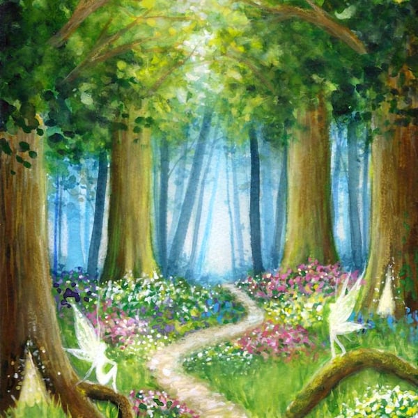 PRINT Ostara, Spring Maiden, Fantasy Art, Portrait, Eostra, Flowers - Etsy