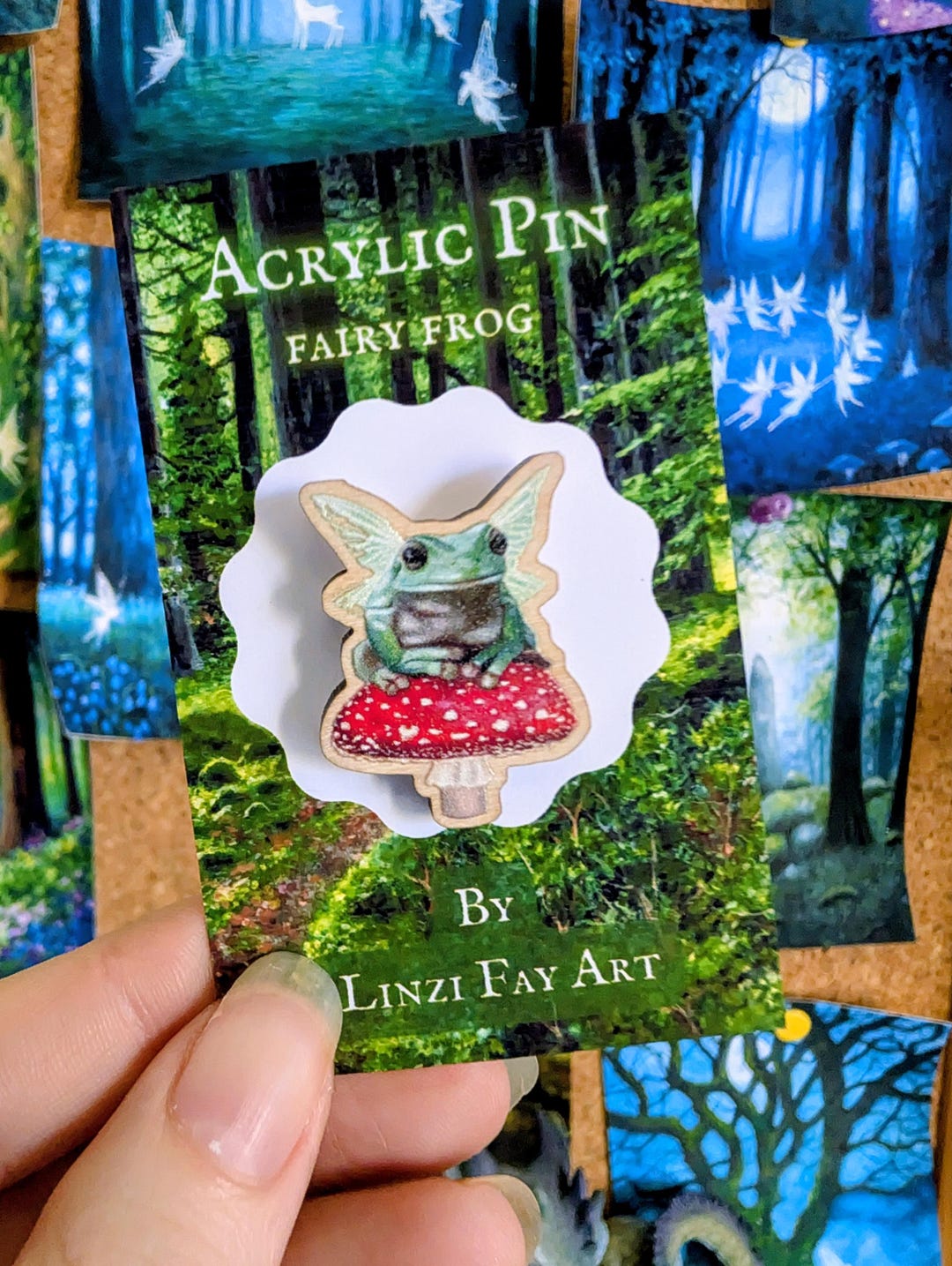 Pi E Wood Pin - Fairy Frog, 25 Mm, Animal Art Gift. - Etsy