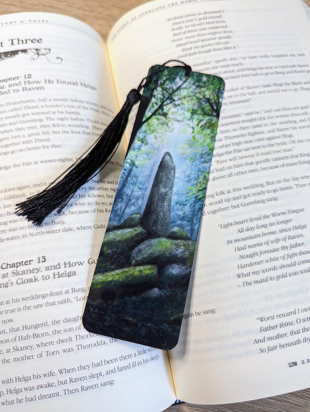 Metal Bookmark Standing Stone With Tassle Magical Fantasy - Etsy