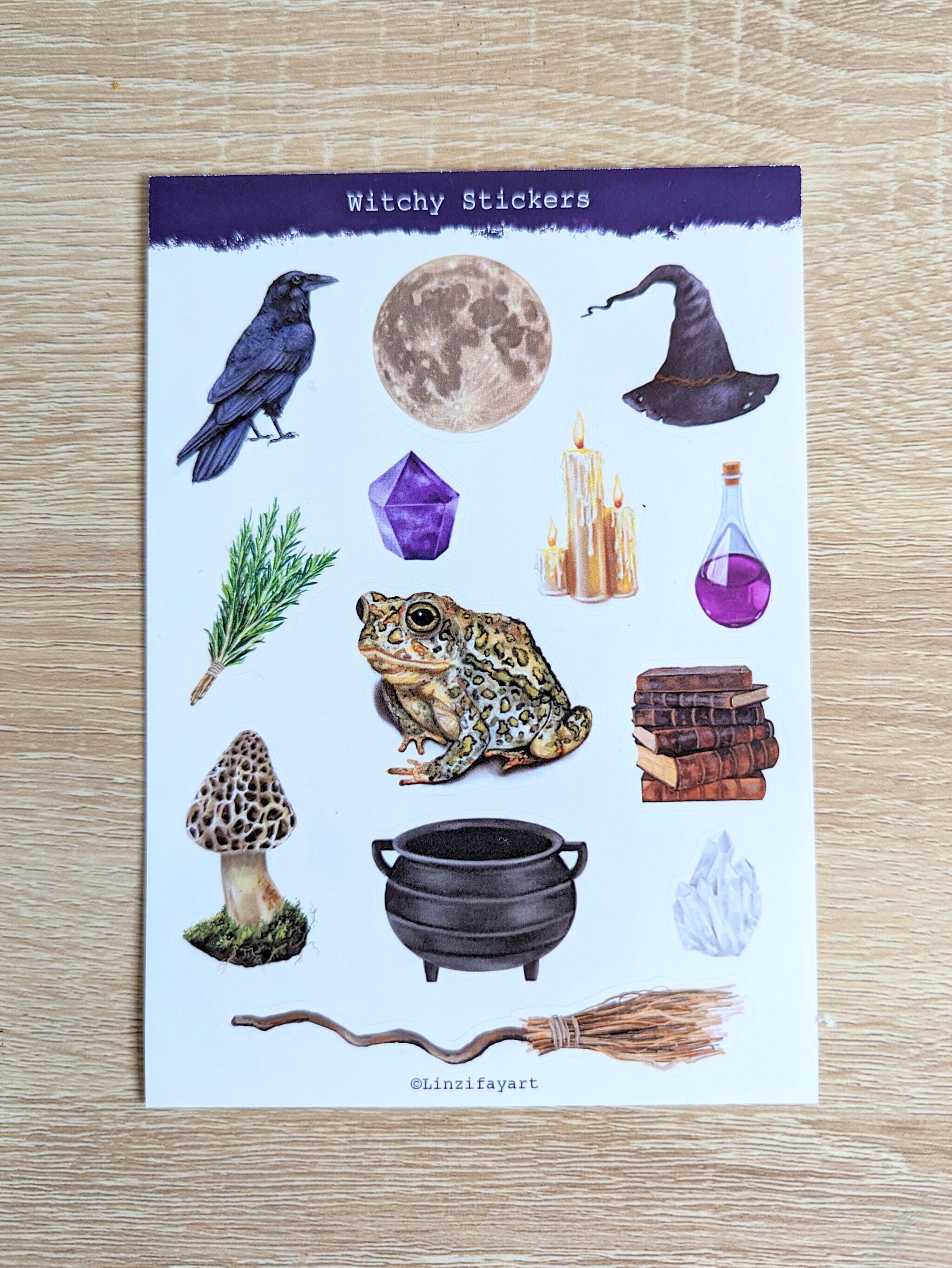 Witchy Sticker Sheet, Waterproof, Vinyl, Halloween, Witch, Planner ...