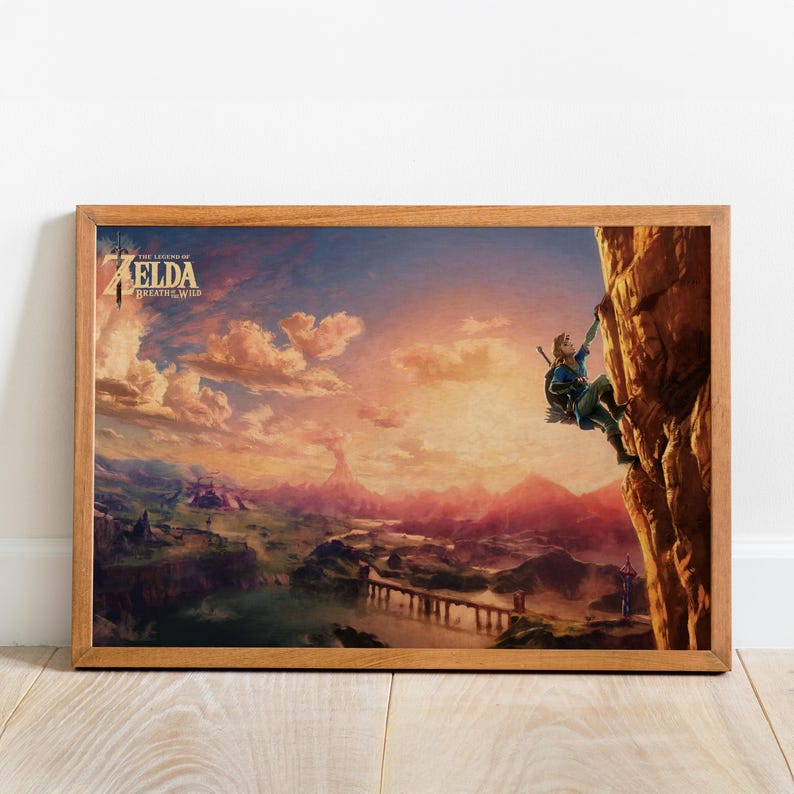 The Legend of Zelda Poster, Retro Print, Wall Art, Kraft Paper Print ...