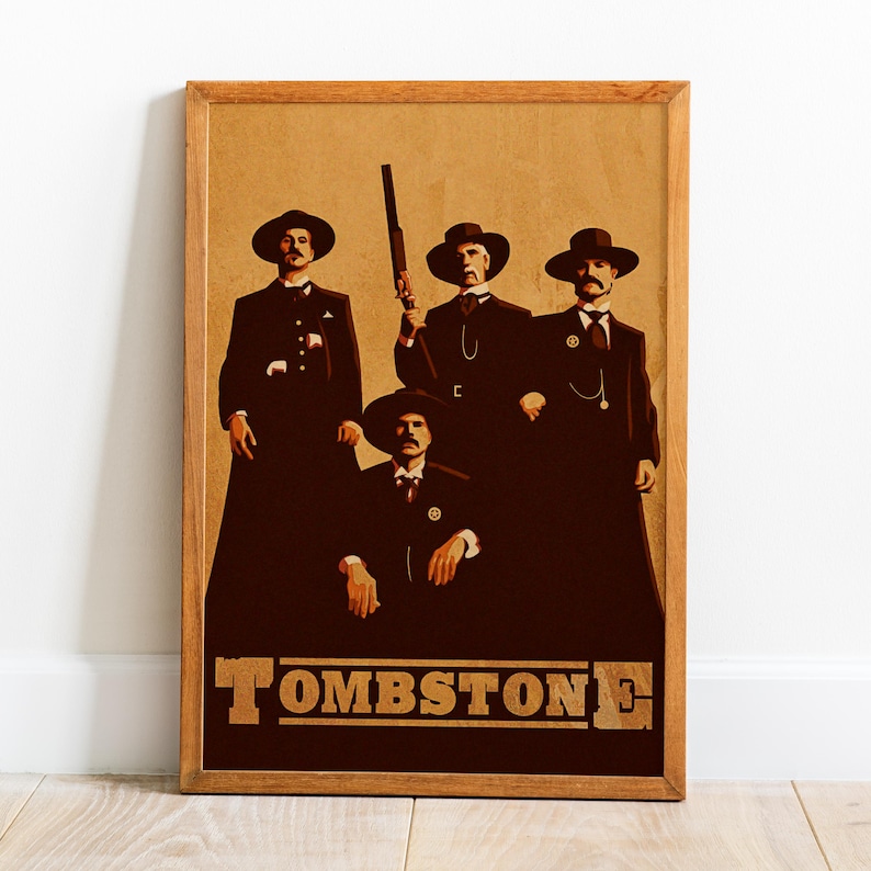 Tombstone Poster, Retro Print, Wall Art, Kraft Paper Print, Home Decor ...