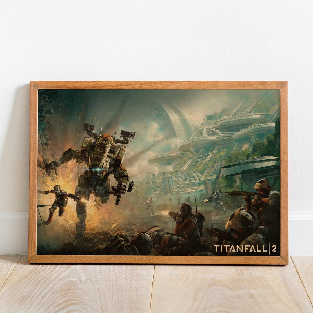 Titanfall Poster, Retro Print, Wall Art, Kraft Paper Print, Home Decor ...