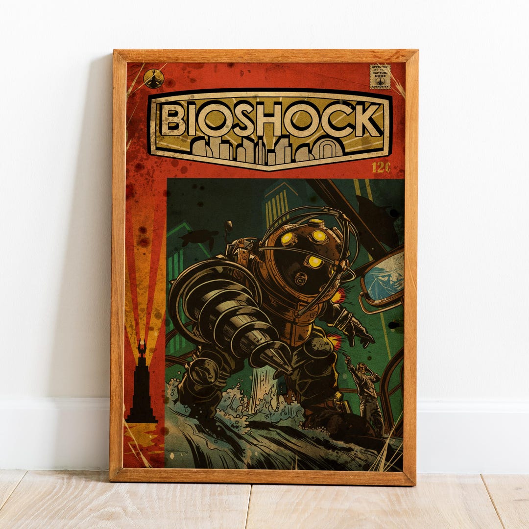Bioshock Poster, Wall Art, Retro Print, Kraft Paper Prints, Home Decor ...