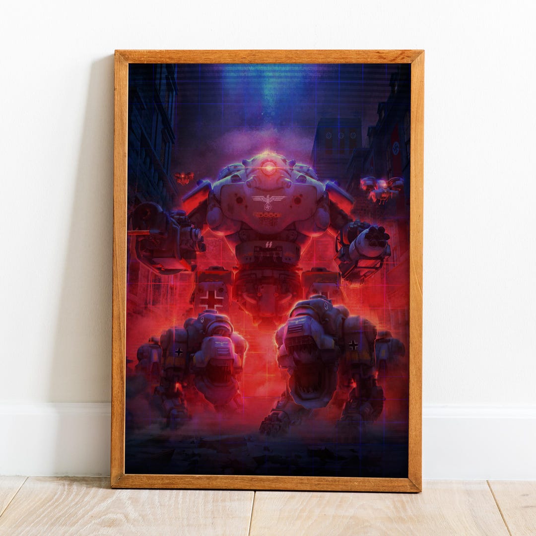 Wolfenstein Poster, Wall Art, Retro Print, Kraft Paper Prints, Home ...