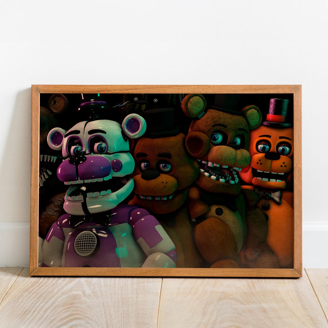 Five Nights at Freddy's Poster, Retro Print, Wall Art, Kraft Paper ...