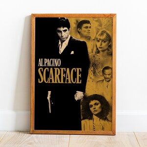Scarface Poster, Retro Print, Wall Art, Kraft Paper Print, Home Decor ...