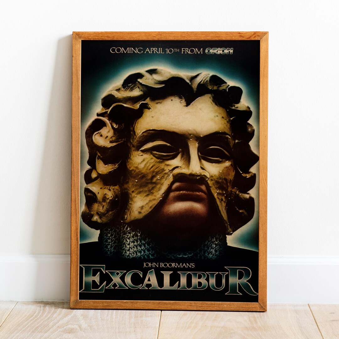 Excalibur Poster, Wall Art, Retro Print, Kraft Paper Prints, Home Decor ...