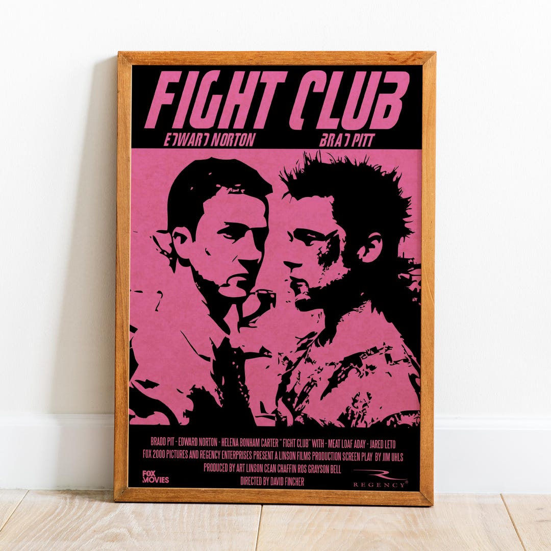 Fight Club Poster, Wall Art, Retro Print, Kraft Paper Prints, Home ...