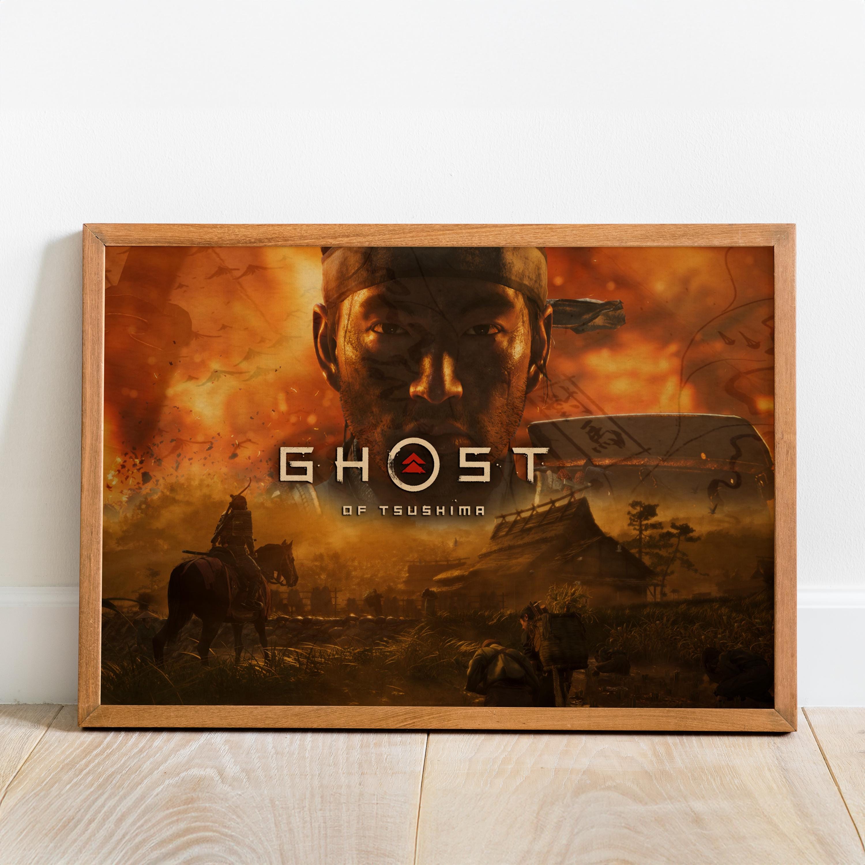 Ghost of Tsushima Poster, Retro Print, Wall Art, Kraft Paper Print ...
