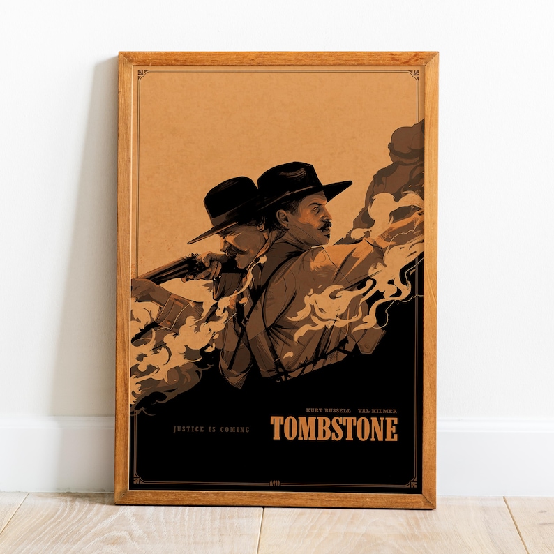 Tombstone Poster, Retro Print, Wall Art, Kraft Paper Print, Home Decor ...