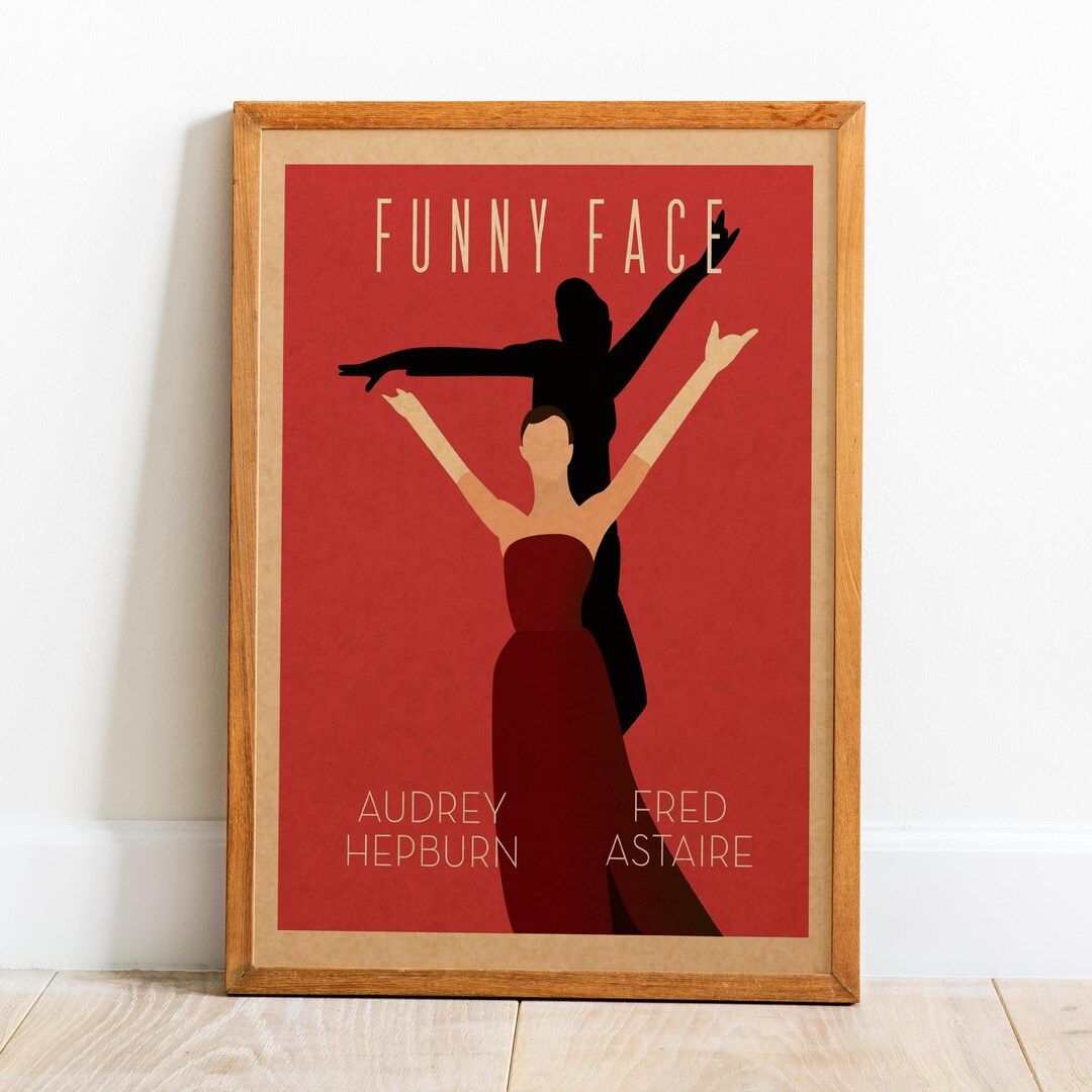 Funny Face Poster, Wall Art, Retro Print, Kraft Paper Prints, Home ...