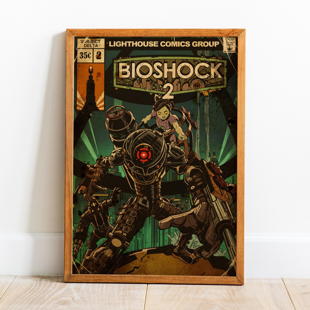 Bioshock Poster, Retro Print, Wall Art, Kraft Paper Print, Home Decor ...