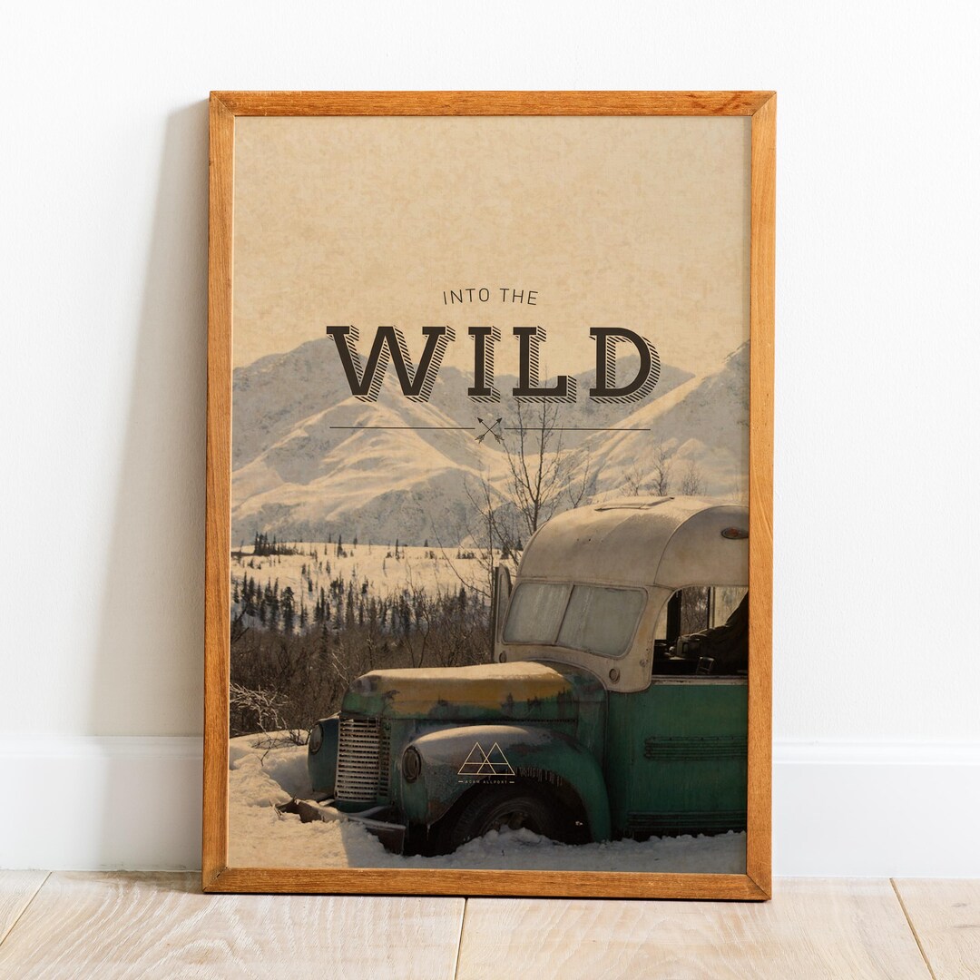 Into the Wild Poster, Wall Art, Retro Print, Kraft Paper Prints, Home ...