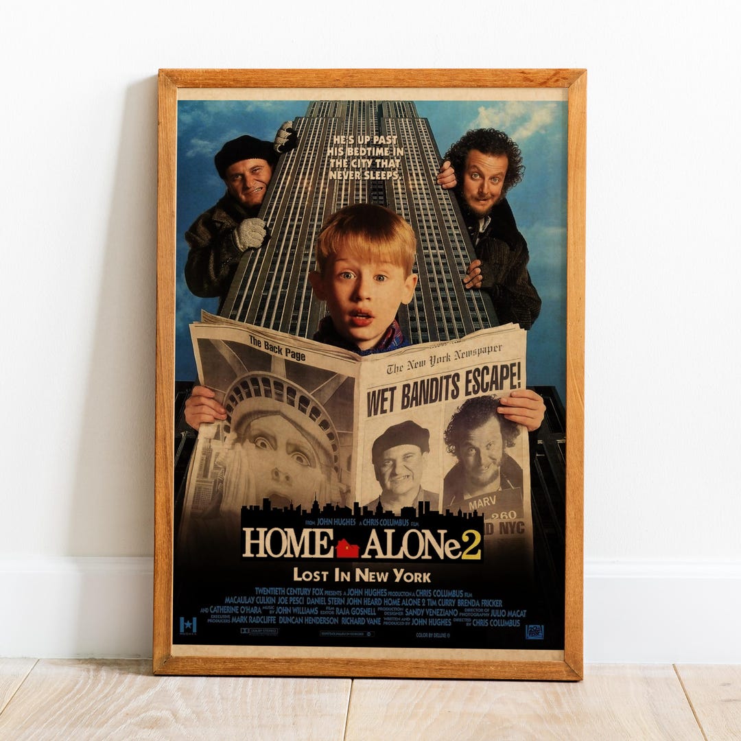 Home Alone Poster, Wall Art, Retro Print, Kraft Paper Prints, Home ...
