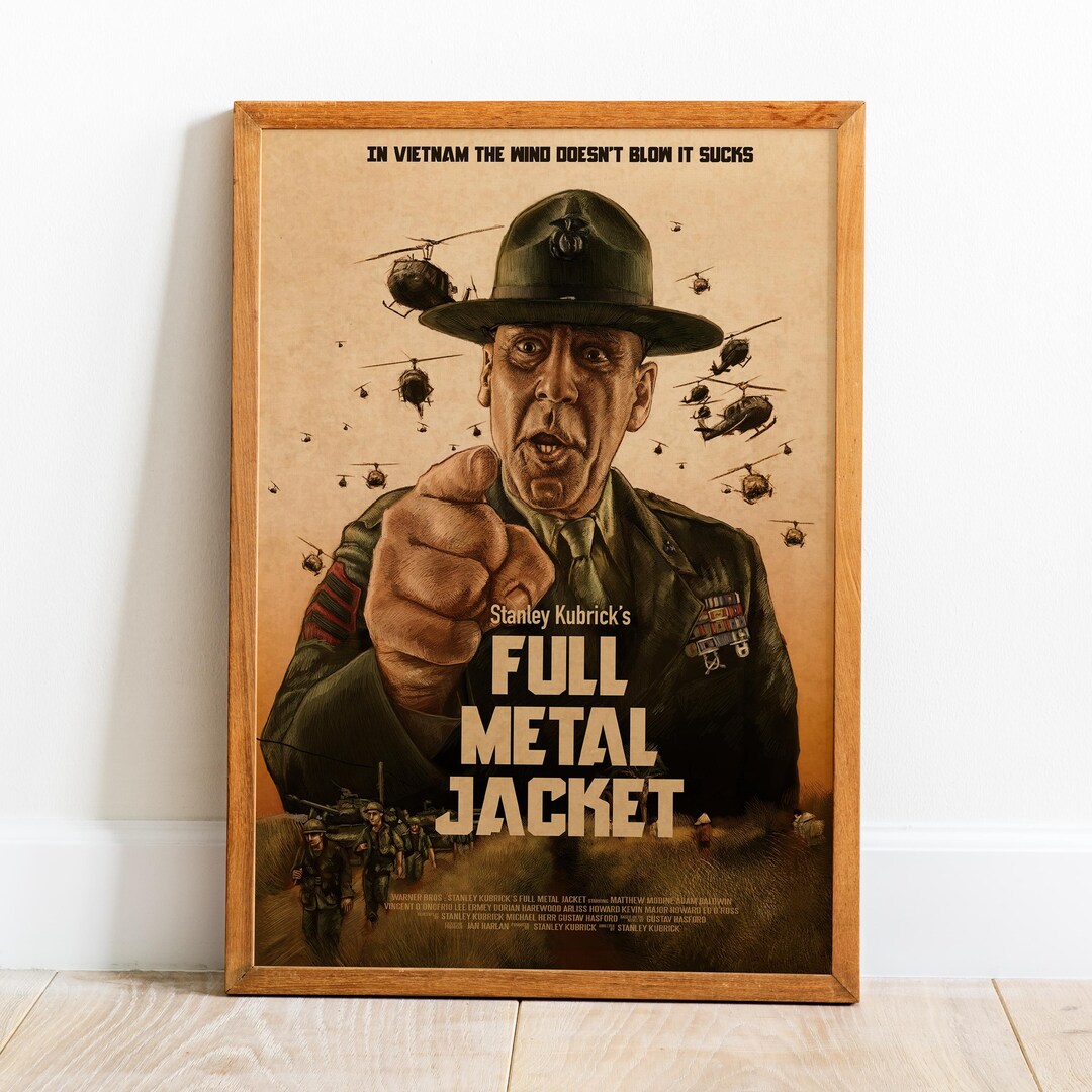 Full Metal Jacket Poster | Movie Wall Art | Wall Decor | Kraft Paper ...