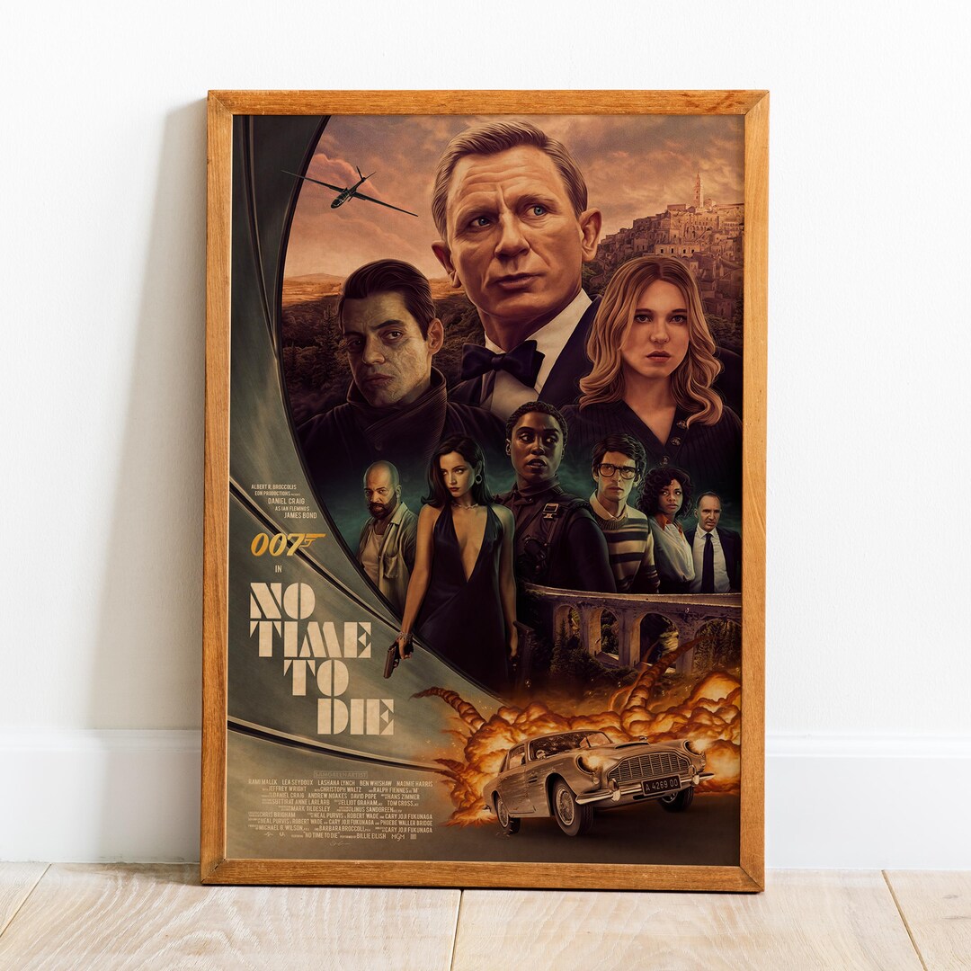 James Bond 007 Poster, Wall Art, Retro Print, Kraft Paper Prints, Home ...