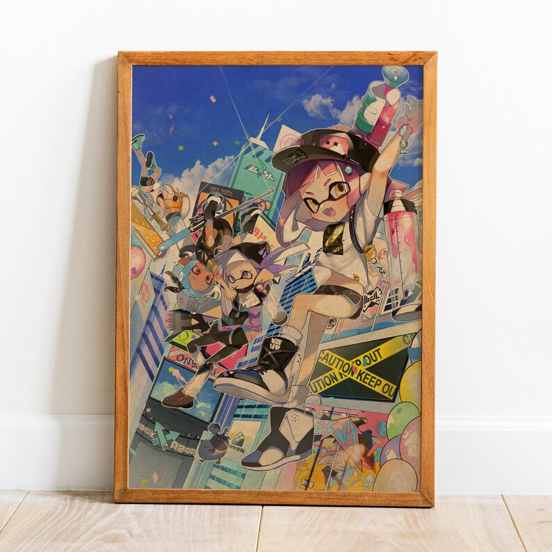 Splatoon Poster, Wall Art, Retro Print, Kraft Paper Prints, Home Decor ...