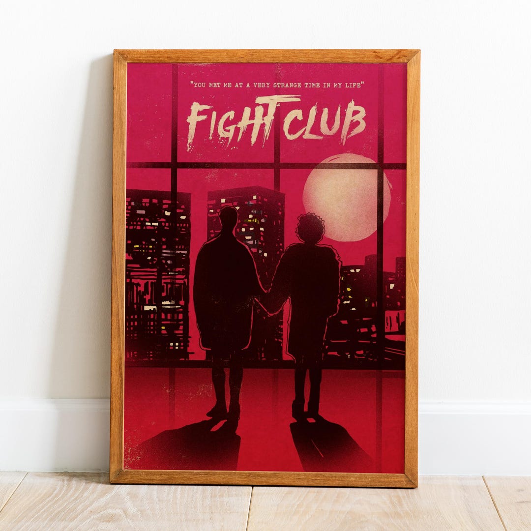 Fight Club Poster, Wall Art, Retro Print, Kraft Paper Prints, Home ...