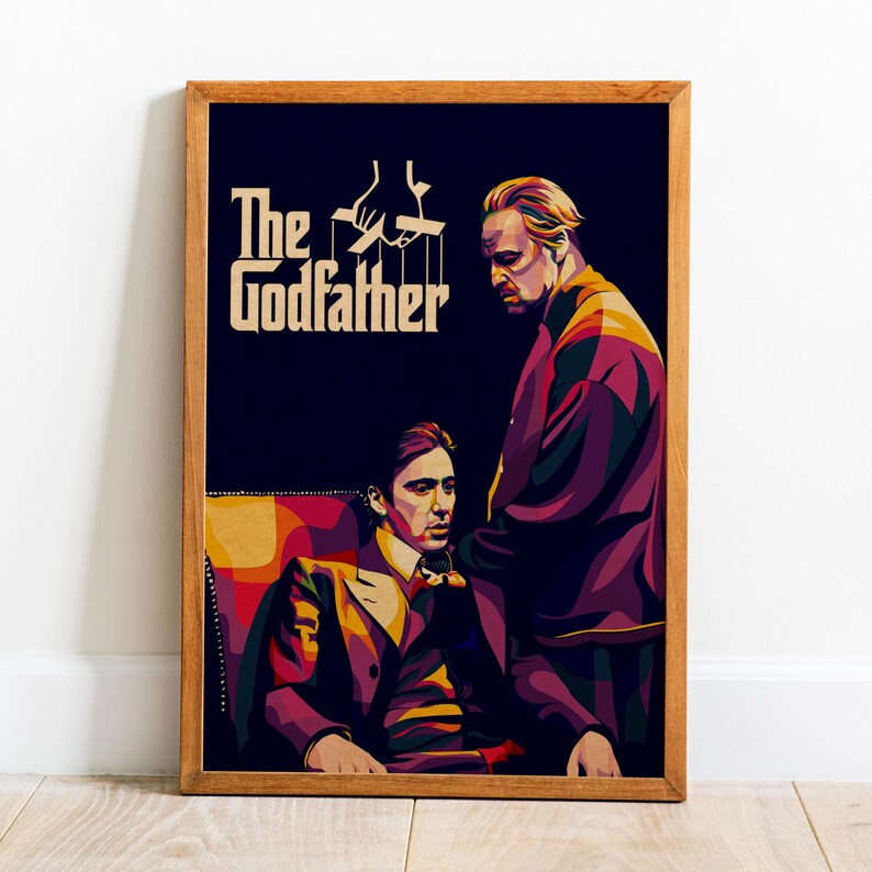 The Godfather Poster, Retro Print, Wall Art, Kraft Paper Print, Home ...