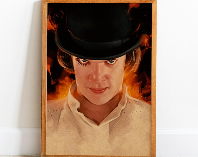 A Clockwork Orange Poster, Alex Delarge Wall Art, Rolled Canvas Print ...