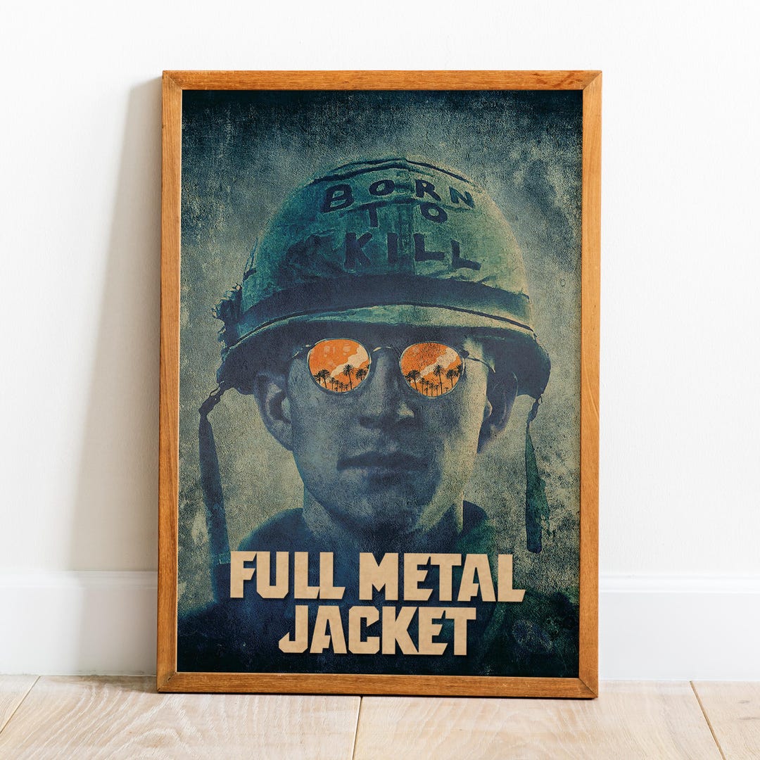 Full Metal Jacket Poster, Wall Art, Retro Print, Kraft Paper Prints ...