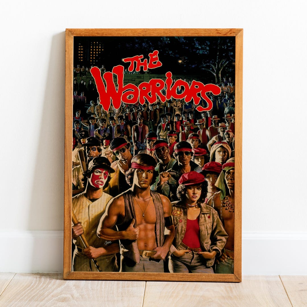 The Warriors Poster , Retro Print, Wall Art, Kraft Paper Print, Home ...