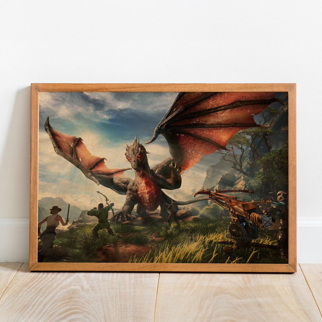 Ark Survival Evolved Poster, Wall Art, Retro Print, Kraft Paper Prints ...