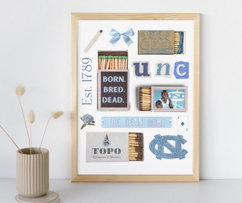 UNC Chapel Hill Matchbox Print - Etsy