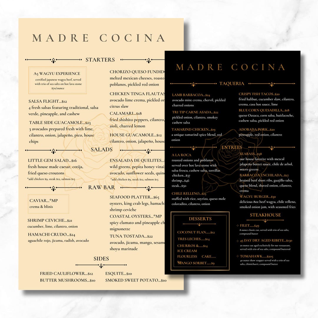 Casual Restaurant Menu, Modern Restaurant Menu, Fancy Menu, Cool Menu ...
