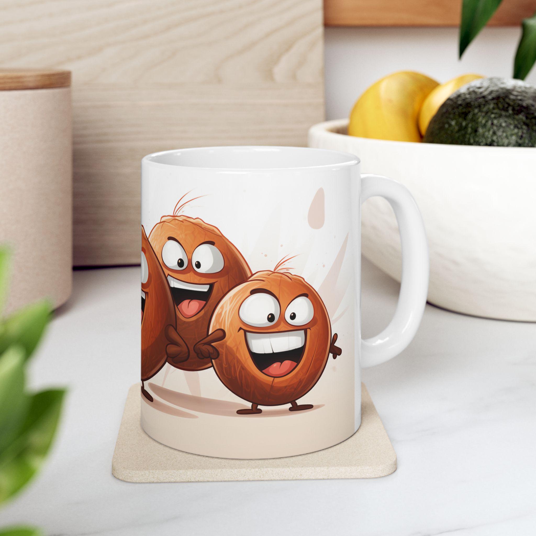 Bring the Chuckles With Our Cartoon Coconut Face 11oz Ceramic Mug! - Etsy
