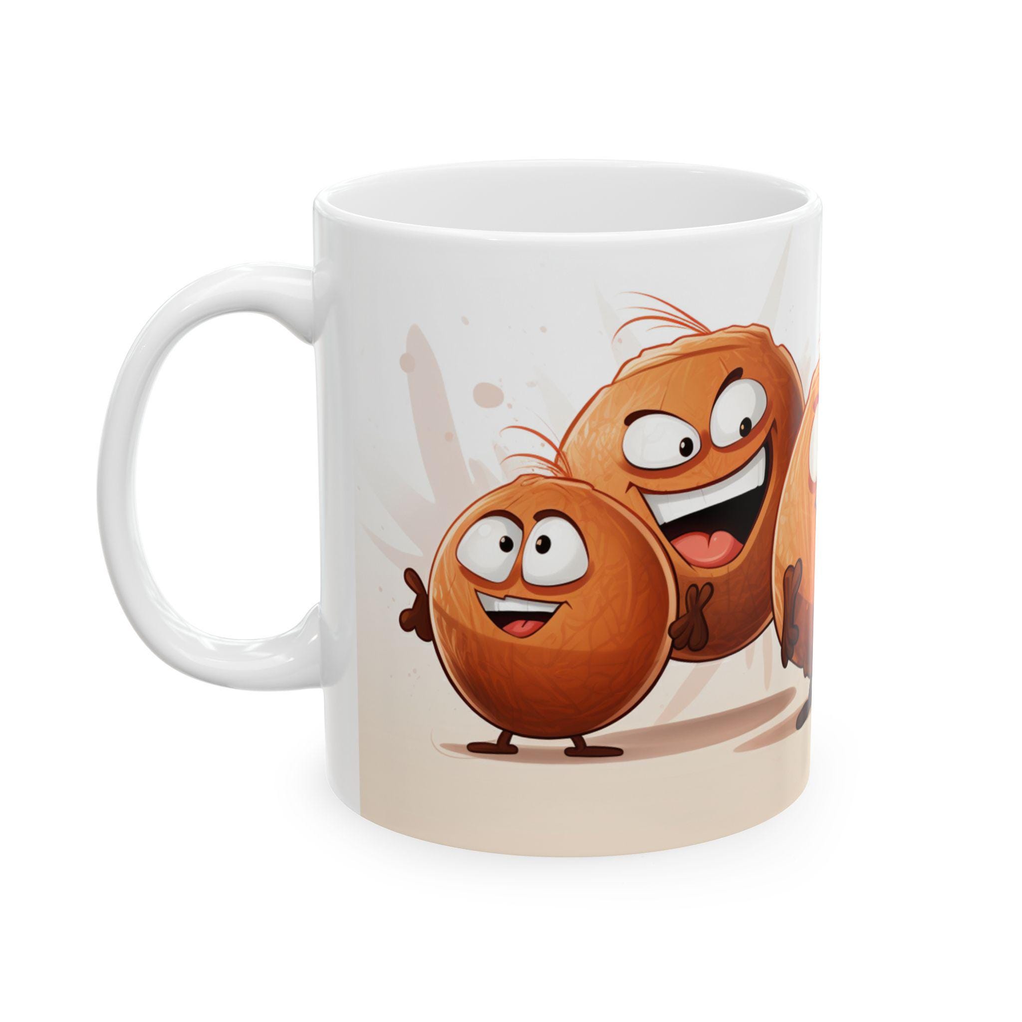 Bring the Chuckles With Our Cartoon Coconut Face 11oz Ceramic Mug! - Etsy