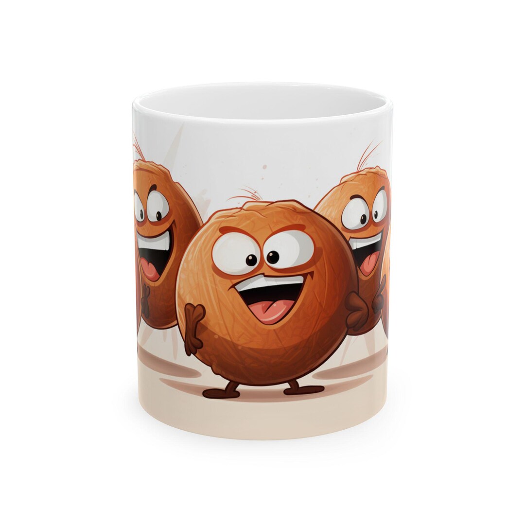 Bring the Chuckles With Our Cartoon Coconut Face 11oz Ceramic Mug! - Etsy