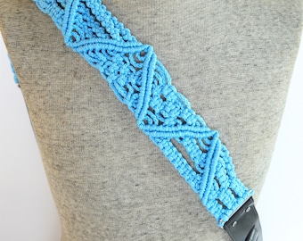 Macrame Guitar Strap Pattern, Vintage 70s Hippie Boho, Jute Hemp Knot ...