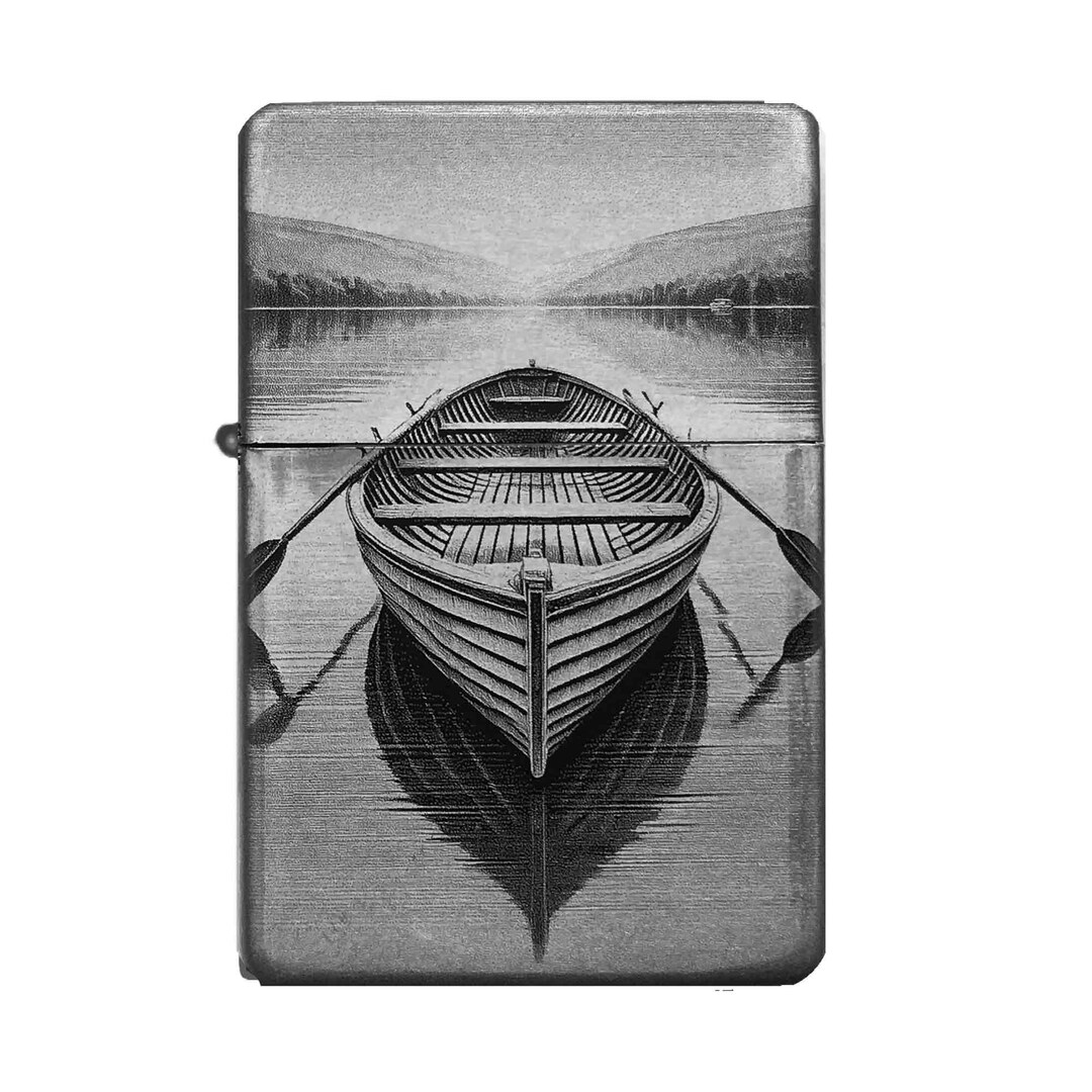 Rowing Boat Lighter – Engraved Design for Nature Lovers, Personalized ...