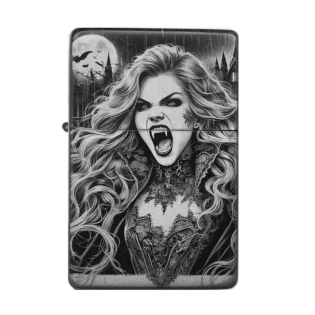 Gothic Lighter Vampiress – Scream Vampire Girl Design, Castle and Moon ...