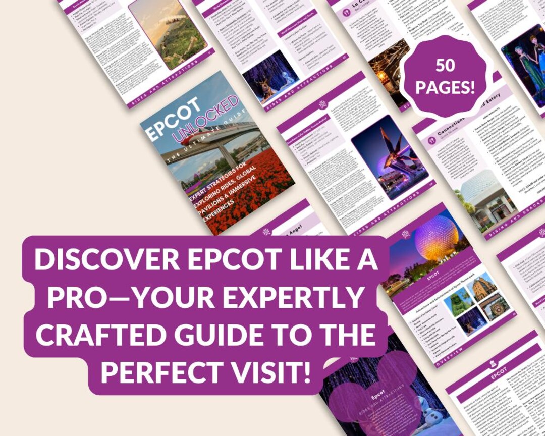 EPCOT Guidebook Ultimate Epcot Travel Guide Tips for Attractions, Dining & Hidden Gems WDW ...