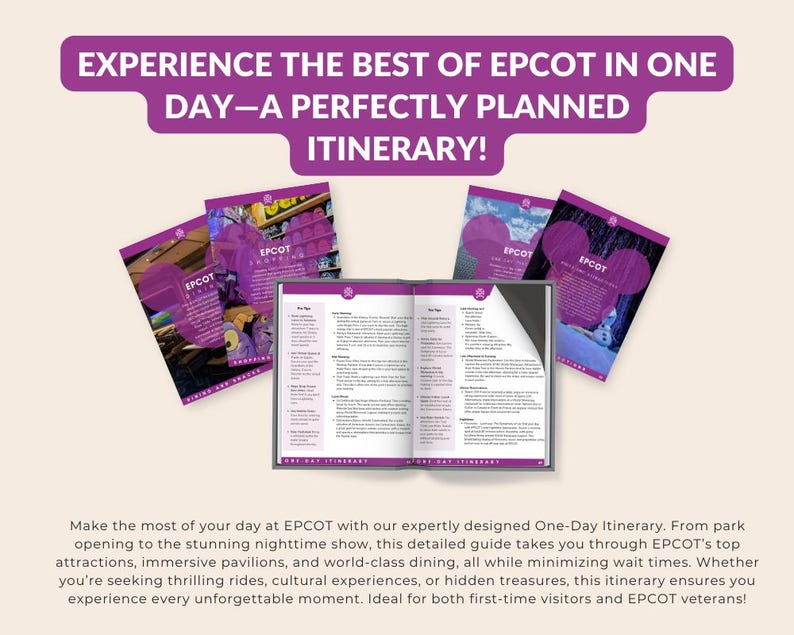 EPCOT Guidebook Ultimate Epcot Travel Guide Tips for Attractions, Dining & Hidden Gems WDW ...