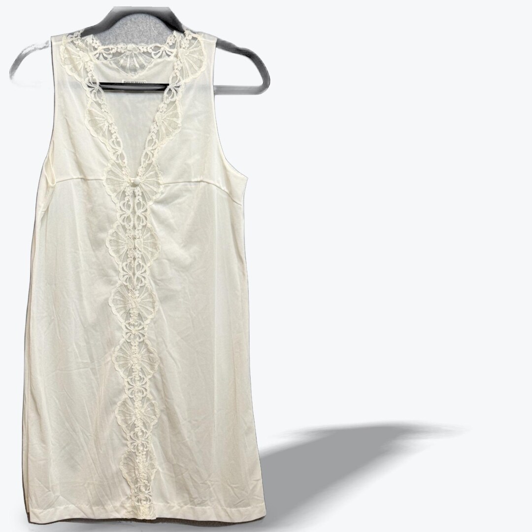 1960s Emilio Pucci for Formfit Rogers Slip Dress Cream Lace Trim V-neck ...